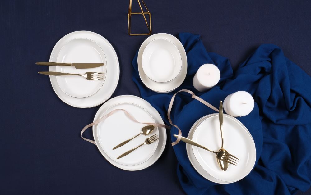 Koch Collection MOON 24 PARÇA PORSELEN YEMEK TAKIMI - ALTIN.