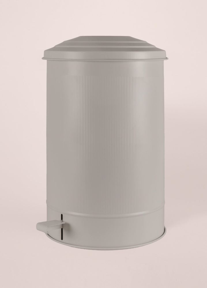 Stripe Kitchen Trash Can Beige 37 Lt.