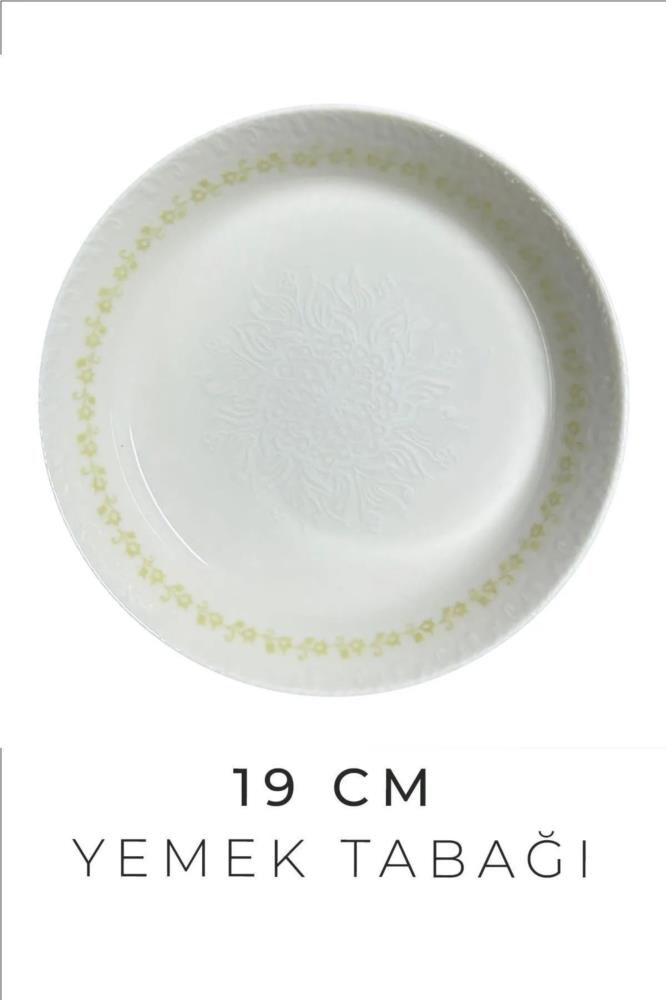 Kitchen Life 24-delige porseleinen dinerset met gouden lichtbloem voor ...