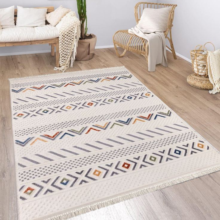 Eliana Home Scandinavian Cream Carpet Living Room Sitting Room Bedroom ...