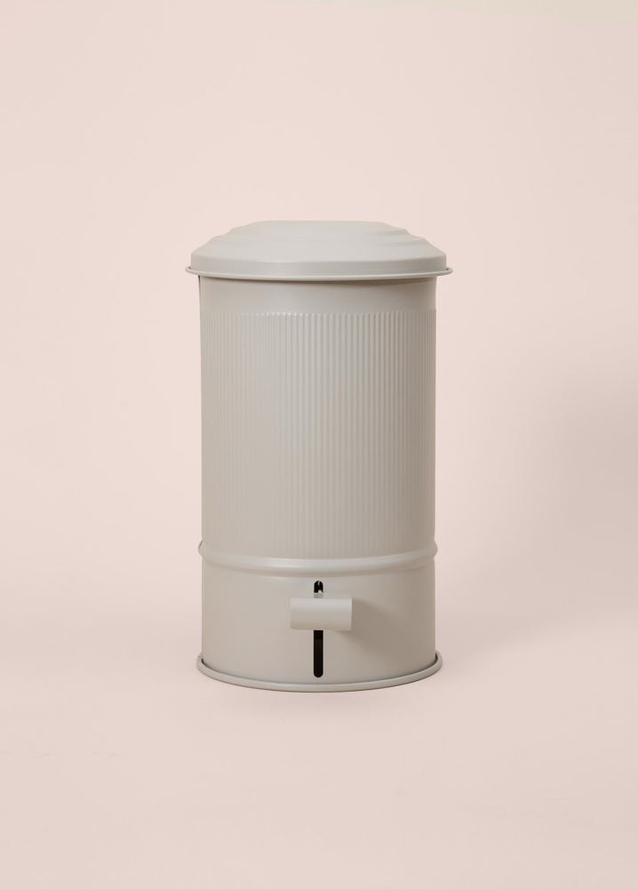 Stripe Kitchen and Bathroom Trash Can Beige 5 Lt.