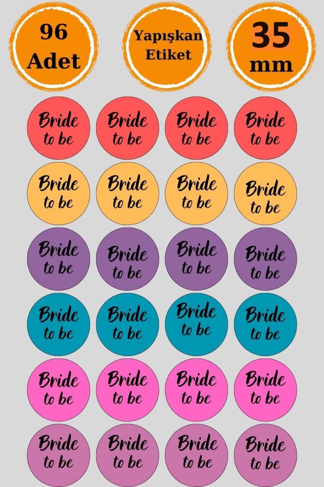 96 Pieces Bride To Be Sticker Packaging Sticker Wedding Sticker Wedding ...