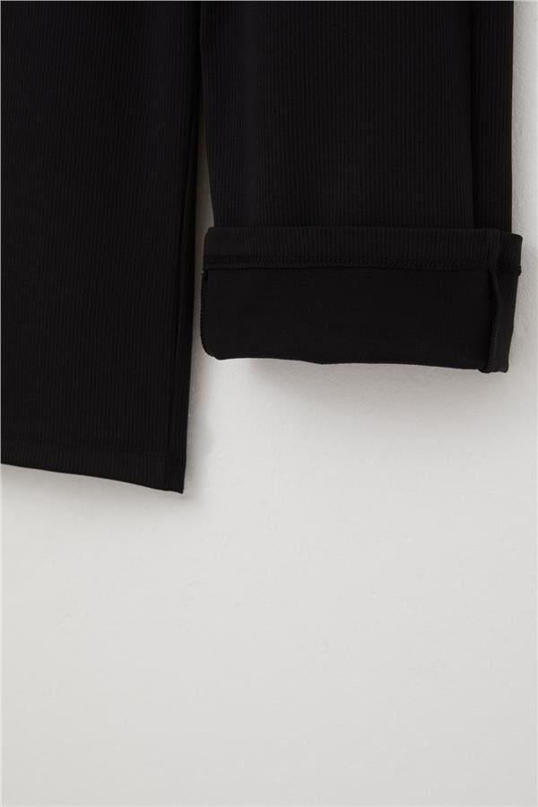 Breeze Girl Child Trousers with Lace Accessory Black 8-14 Years.