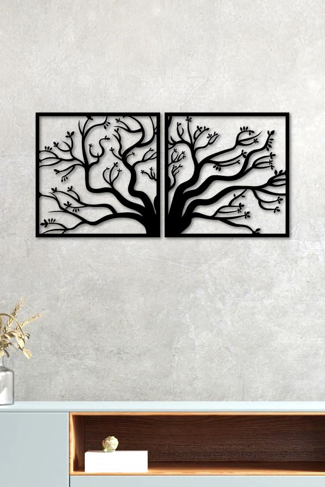 DORELİNE DoreArt Tree Metal Duvar Tablosu, Ev Ofis Duvar Panosu.