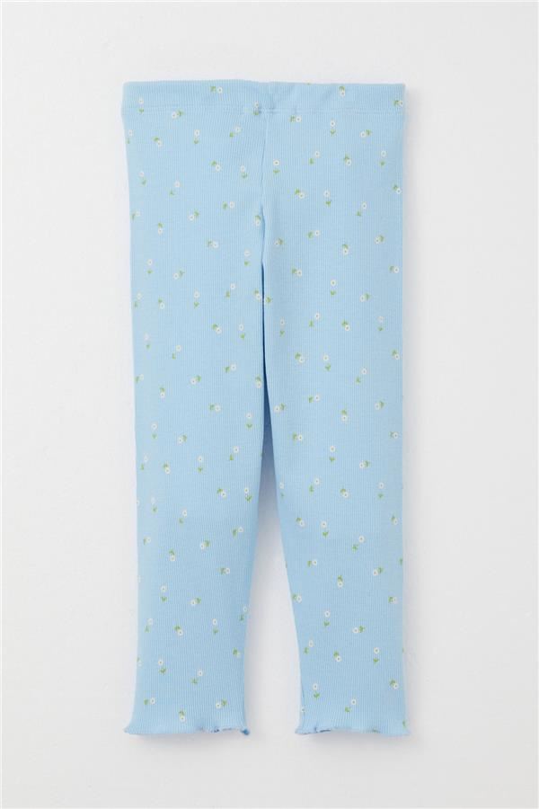 Breeze Baby Girl Pajama Set Daisy Patterned Light Blue 9 Months-3 Years.