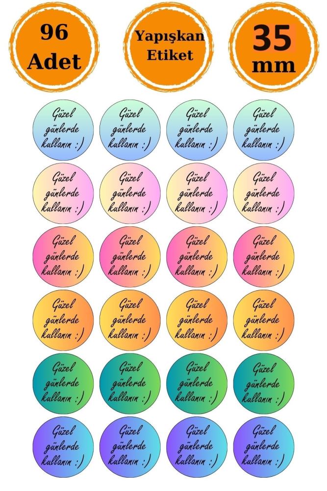 96 Pieces Colorful Happy Days Sticker Packaging Sticker Congratulations ...