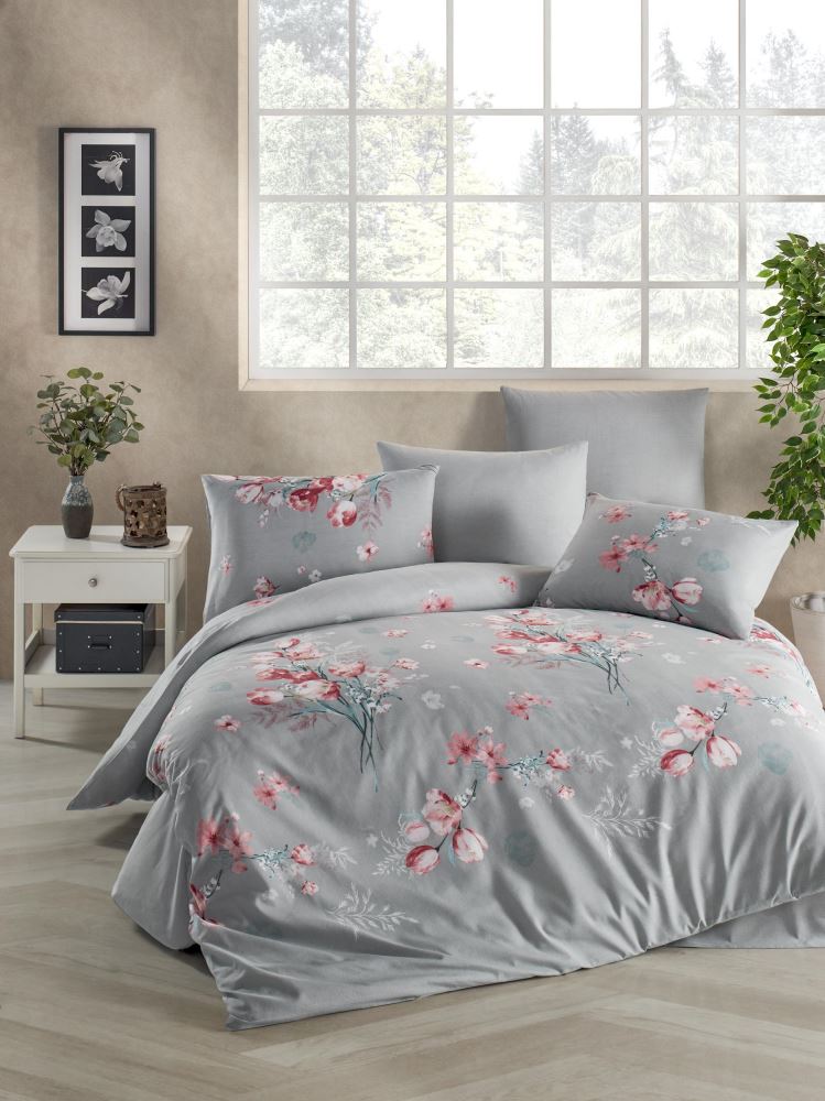 Ranforce Çift Kişilik Nevresim Seti Liya Gri.