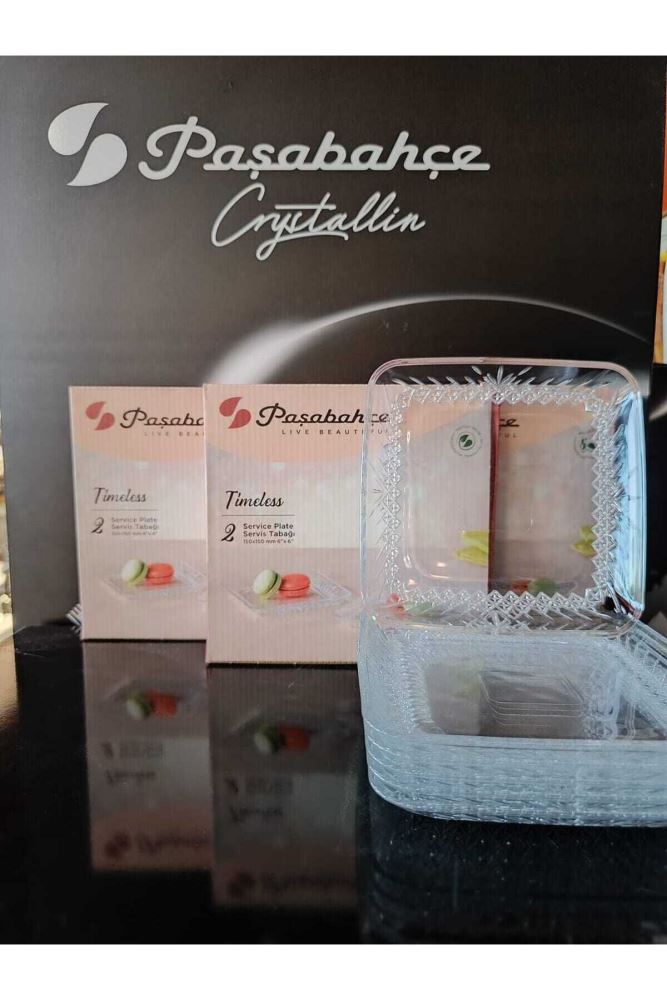 Paşabahçe timeless pasta tabak - 6 lı pasta tatlı sunum tabağı.