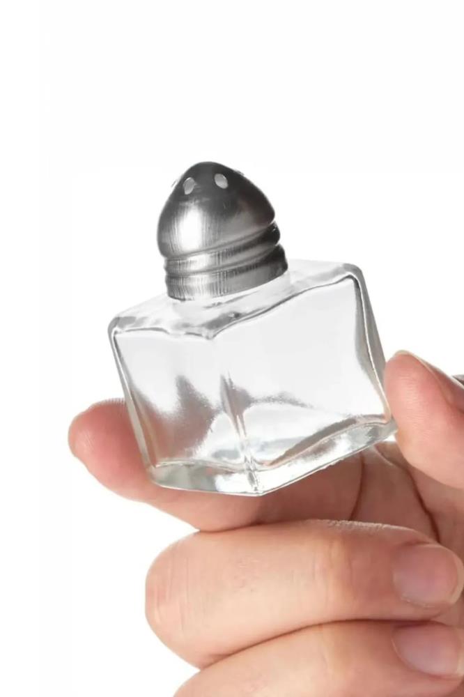 Kitchen Life Salty Glass 4-Piece Salt Shaker Mini Cube 2 Person Salt ...