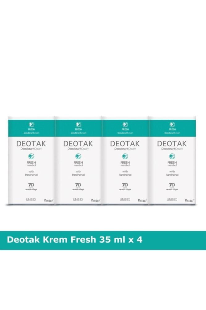 Deotak Krem Deodorant Fresh 35 ml x 4 Adet.