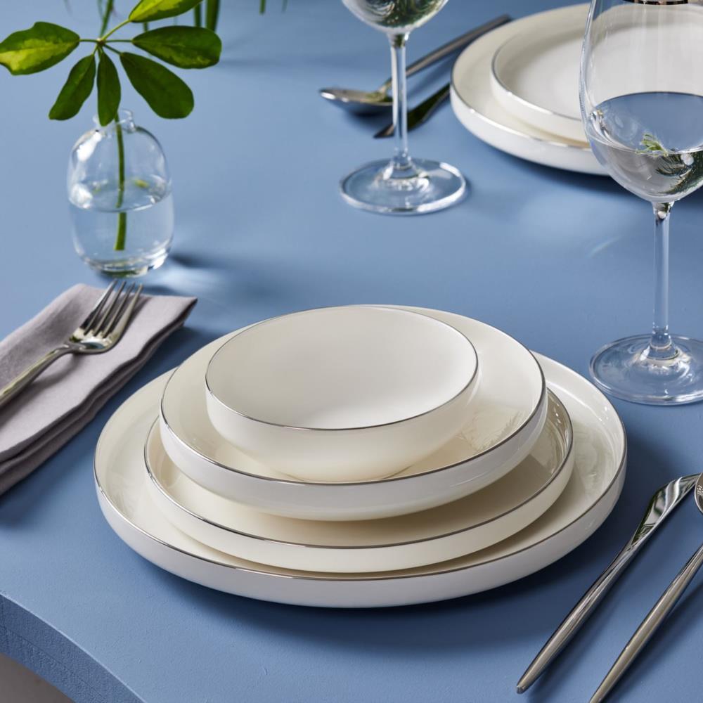 Karaca Streamline New Saturn New Bone 24 Piece Dinner Set for 6 Persons ...