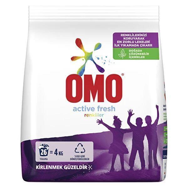 Omo 2 Adet Active Fresh Renkliler 4 Kg