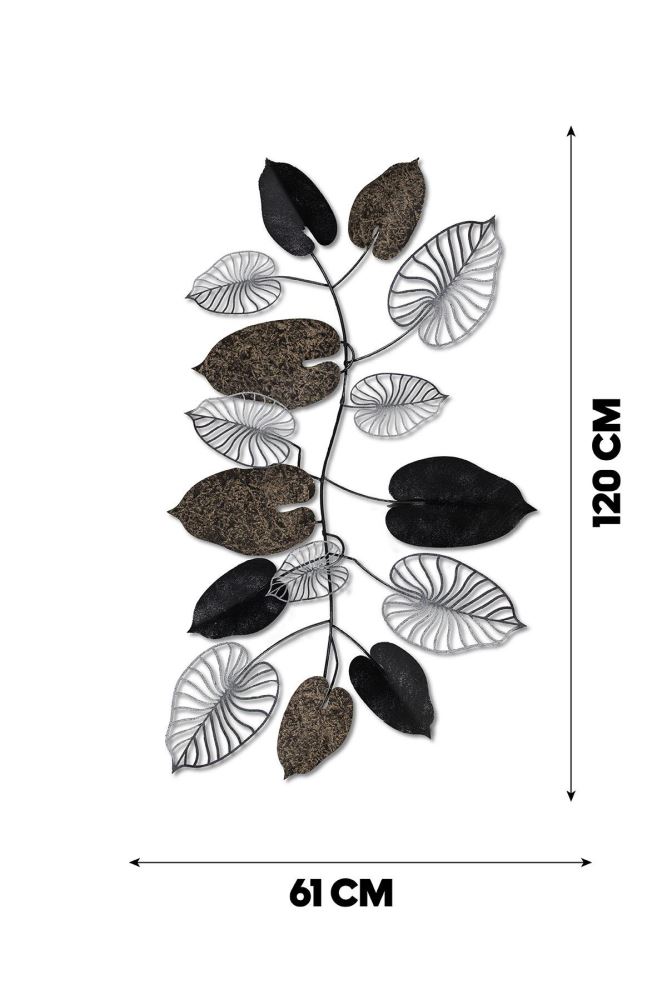 DORELİNE DoreArt Leaf 2 Metal Duvar Tablosu, Ev Ofis Duvar Panosu CH123-2.