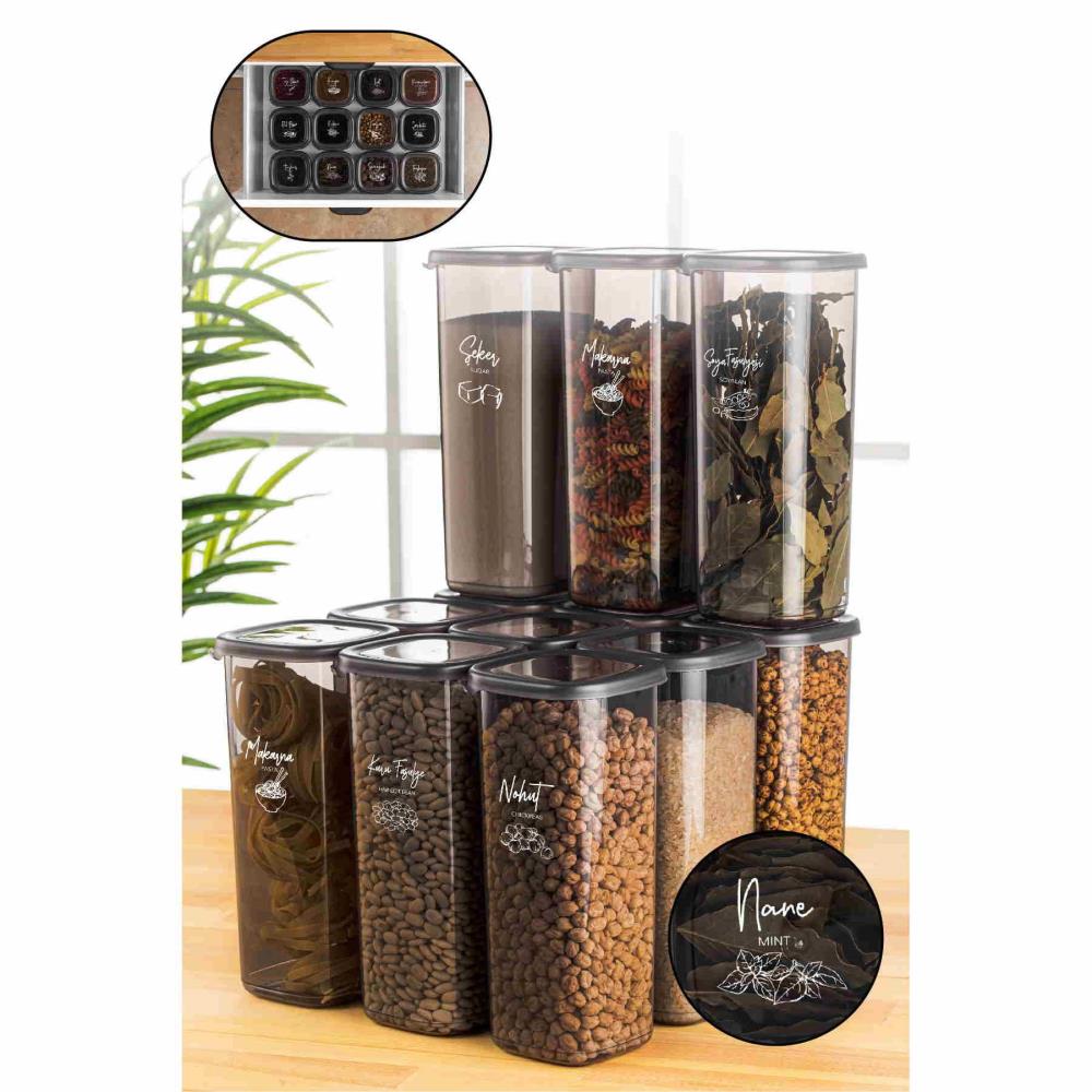 Vienev White Screen Printing Label 12 Pcs 1.75 Liter Peggy Square Food ...