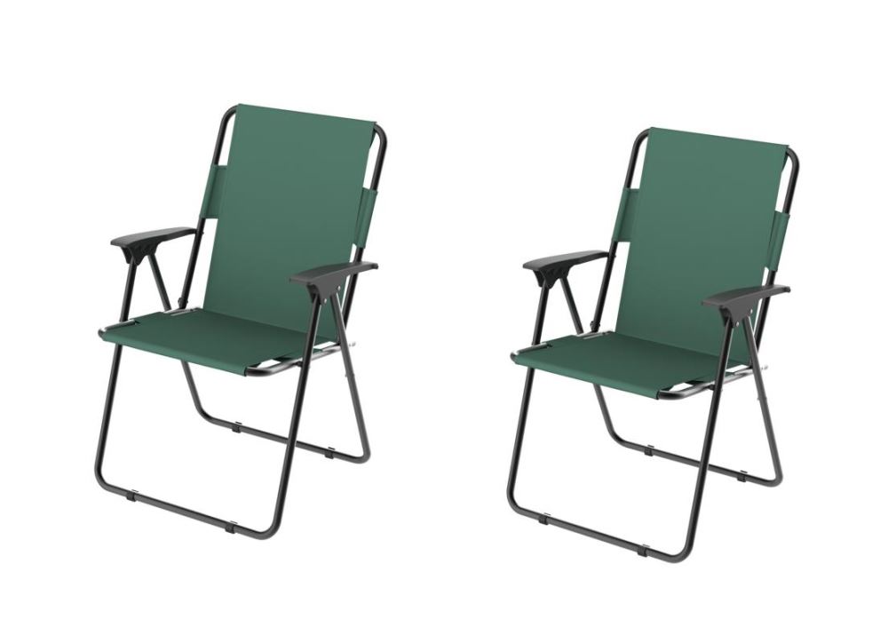 Katlanır kamp sandalyesi - 2 li kollu piknik sandalyesi koltuk.
