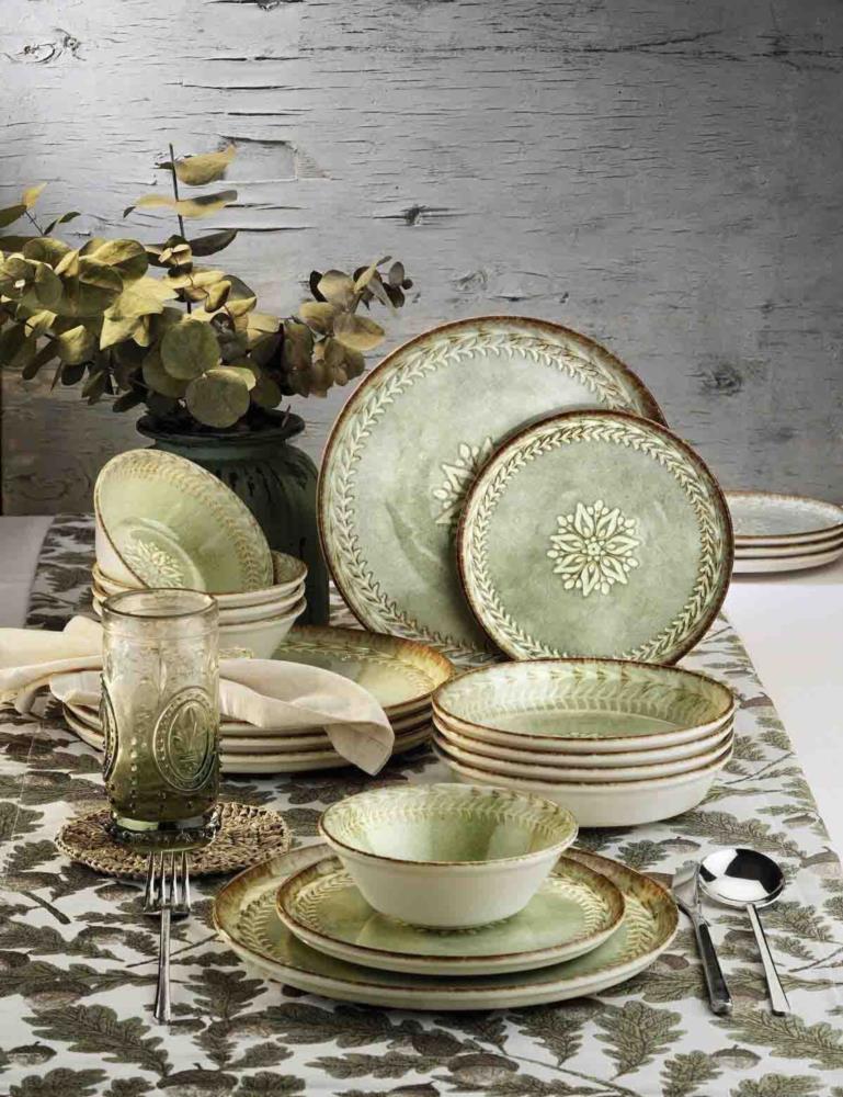 Kitchen Life 24 Piece 6 Person Vintage New Bone Dinner Set