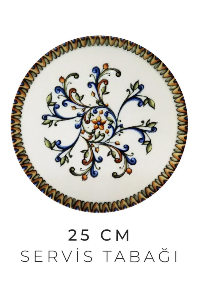 Kitchen Life 24 Piece 6 Person Baroque Spring Porcelain Dinner Set.