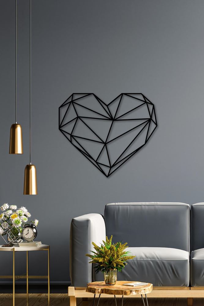 DORELİNE DoreArt Heart Metal Duvar Tablosu, Ev Ofis Duvar Panosu.