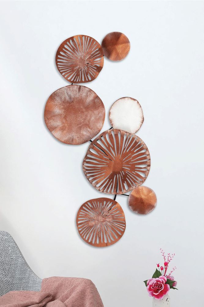 DORELİNE DoreArt Astrid Metal Duvar Tablosu, Ev Ofis Duvar Panosu (Rose).